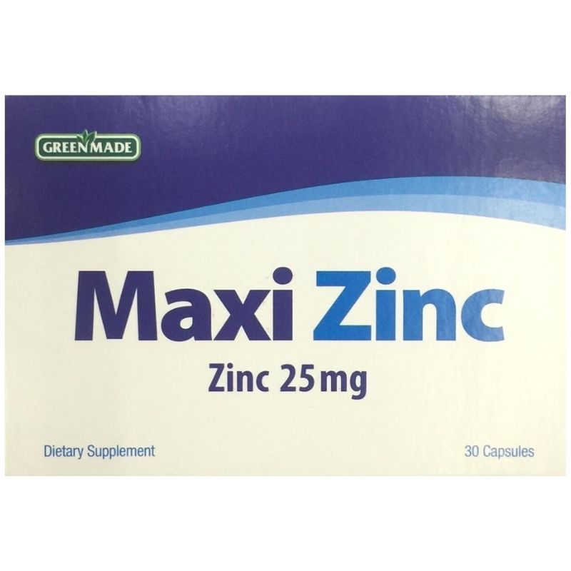 Green Made Maxi Zinc 25mg 30 capsules - pharmaholic