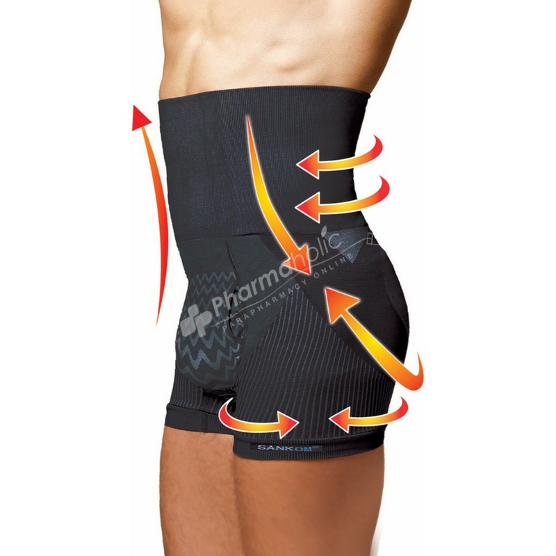 Sankom Shaper Slimming and Posture For Men Aloe Vera Black XL-XXL ...