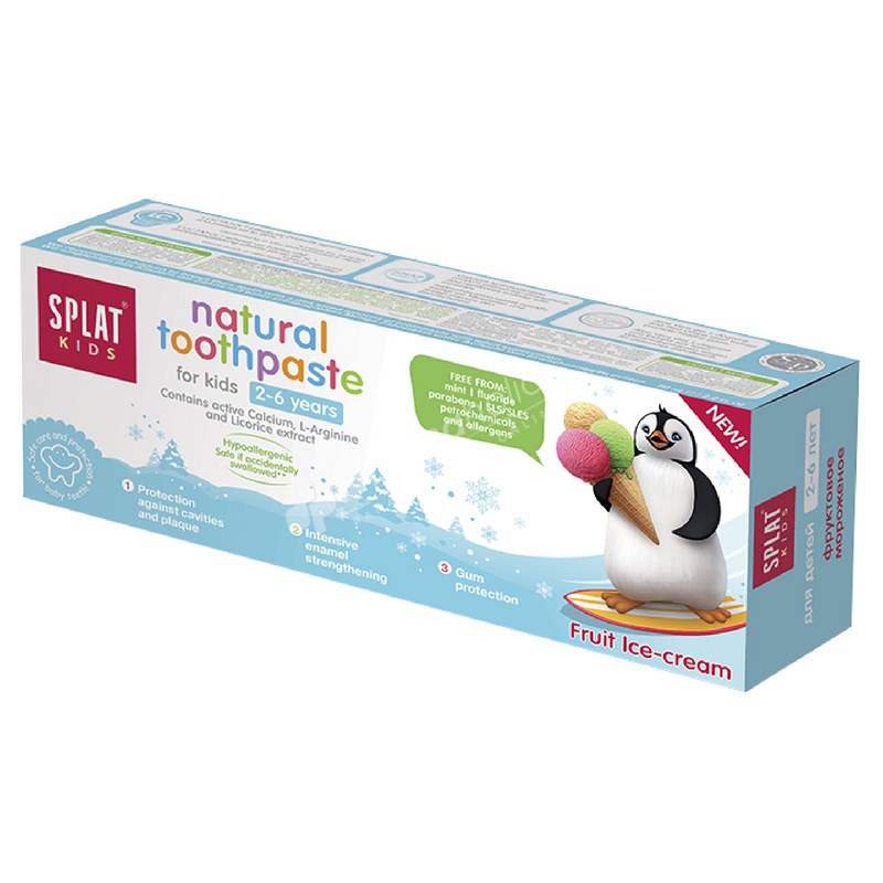 Splat Kids Natural Toothpaste (Fruit Ice-Cream) -50ml- pharmaholic