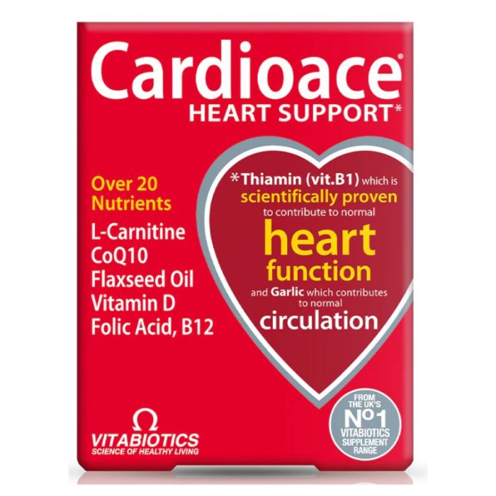 Vitabiotics Cardioace Original Heart Health & Circulation 30 tablets ...