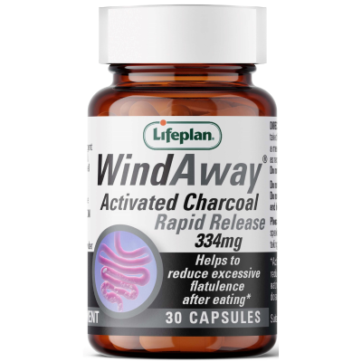 Lifeplan Wind Away Activated Charcoal 334mg x 30 capsules - pharmaholic