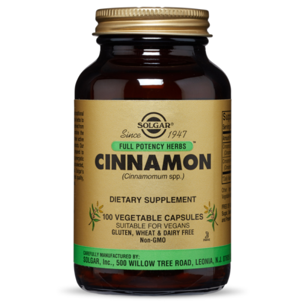 Solgar Cinnamon 100 Vegetable Capsules - pharmaholic