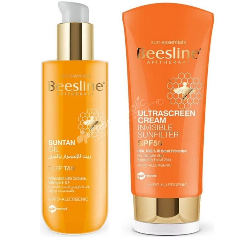 Beesline Sun Tan Oil 200ml + Free Ultrascreen Cream Invisible Sunfilter ...