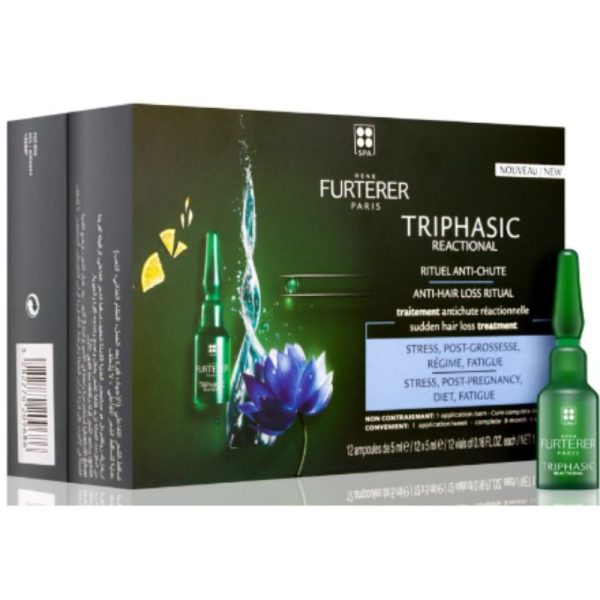 Rene Furterer Triphasic Reactional Anti-Hair Loss Ritual 12 ampoules x 5ml - pharmaholic